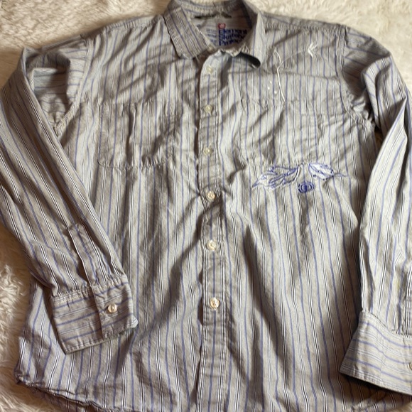 Element | Shirts | Element Skateboard Projects Blue White Striped Ls ...